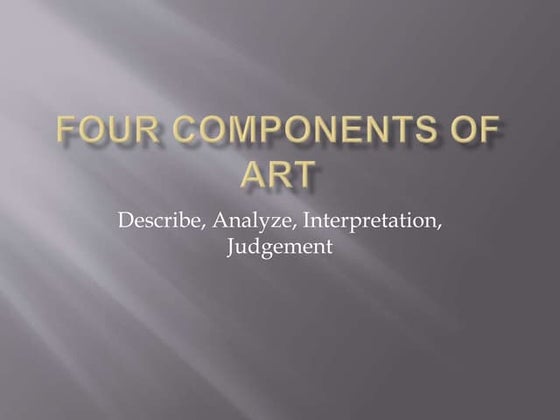 Analysing an artists work | PPT