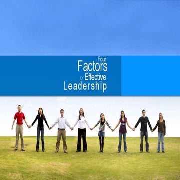 Four factors of effective leadership | PDF