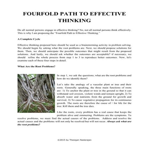 Fourfold path to effective thinking | PDF