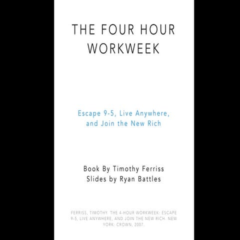 The Four Hour Workweek | PDF