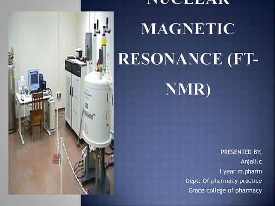 theory and principles of ft nmr | PPT