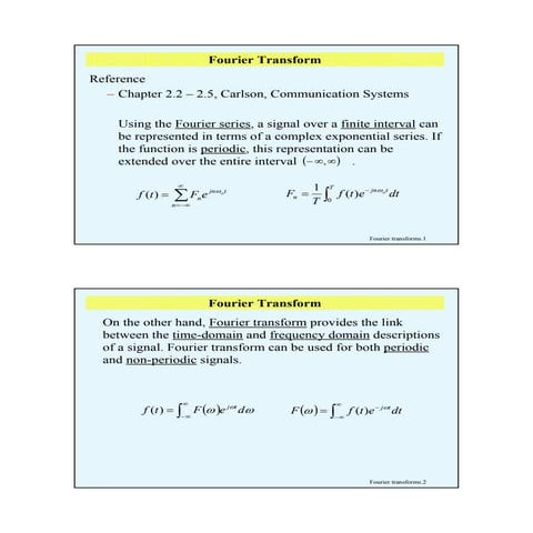 Fourier Transform Ppt And Material For Mathematics Subject Pdf