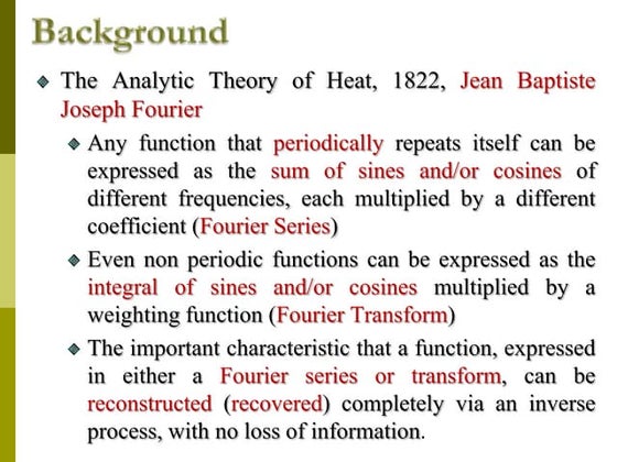 Fourier transforms | PPT