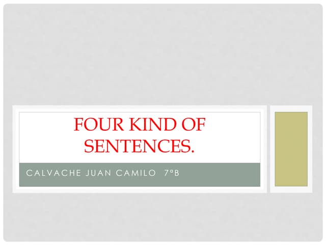 Types of Sentences | PPSX