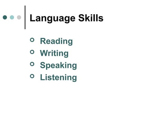 Four language skills of English | PPT