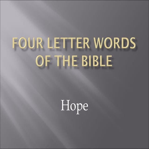 Four letter words of the bible2003 | PPT