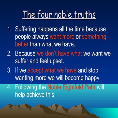 Four noble truths | PPT