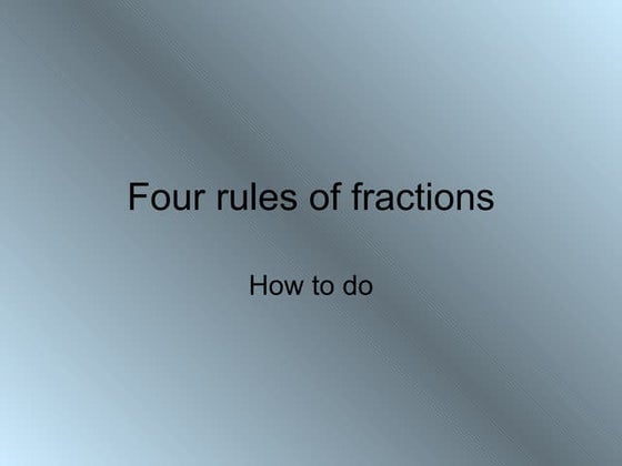 CLASS V MATHS FRACTIONS | PPT