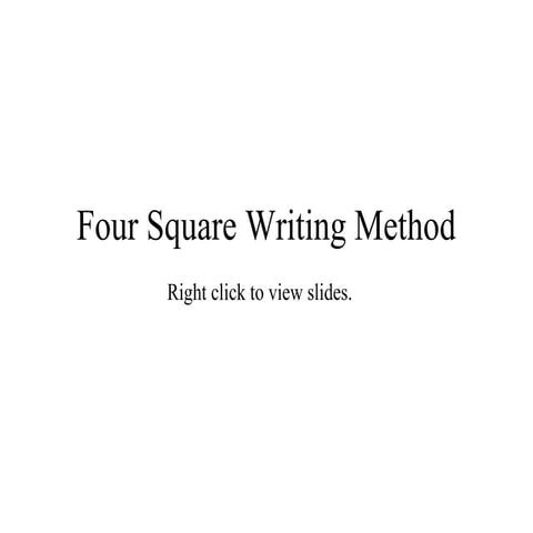 4 Square Writing an Overview | PPT