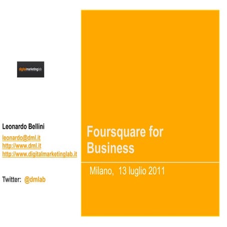 Come aggiungere la tua attività su Foursquare | PPTX