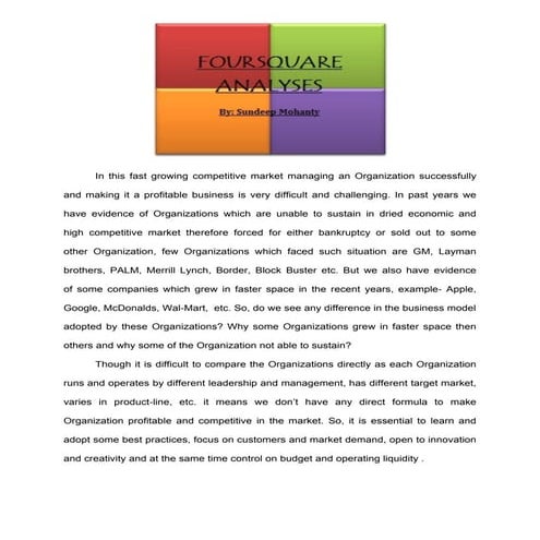 Four Square Analyses | PDF