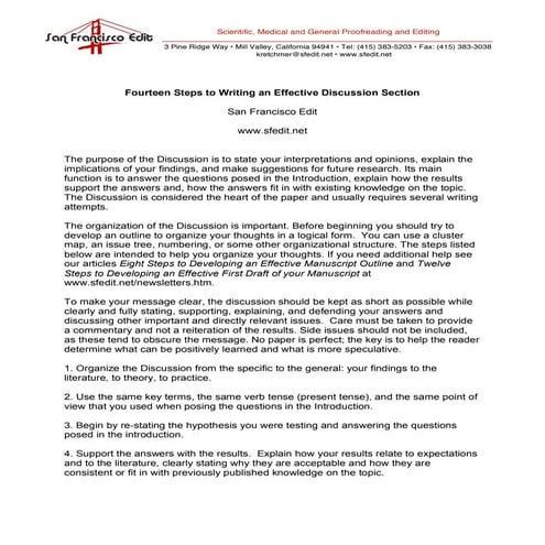 Fourteen Steps To Writing An Effective Discussion Section | PPT