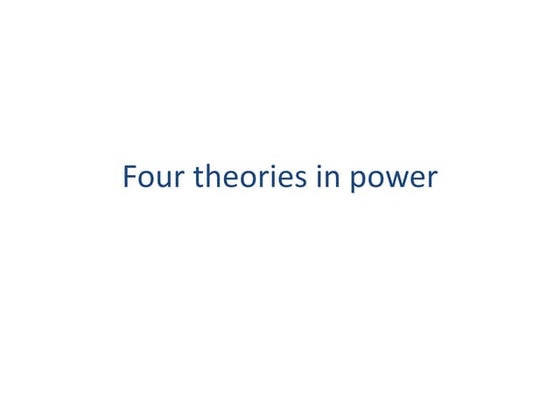 Four theories of power | PPT