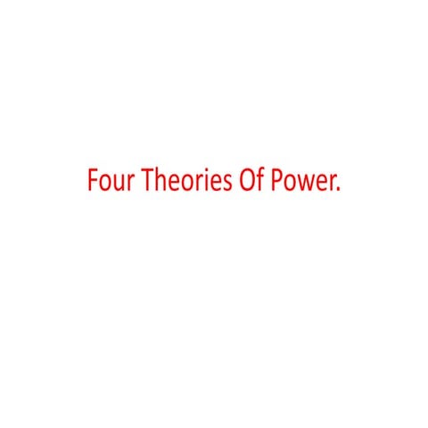 Four theories of power | PPT