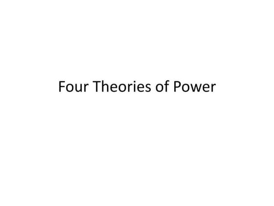 Four theories in power | PPT