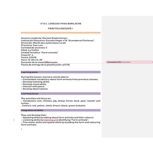 Fourth lesson plan | PDF