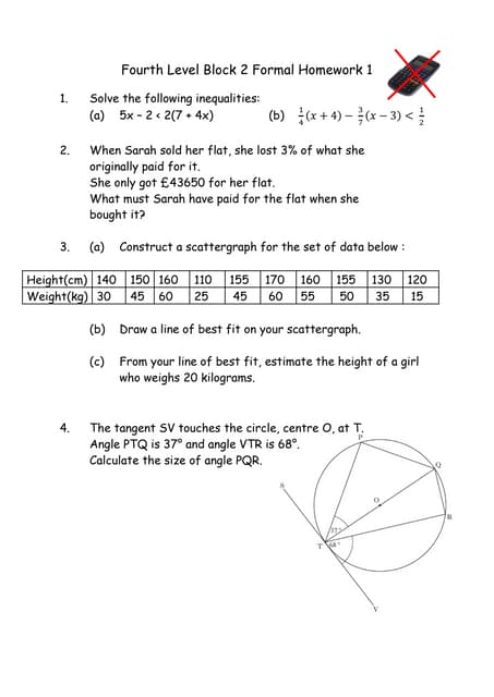 TechMathII - Chapter1Test | PDF