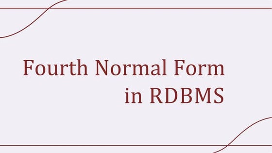 Normal Form Of Dbms Pptx