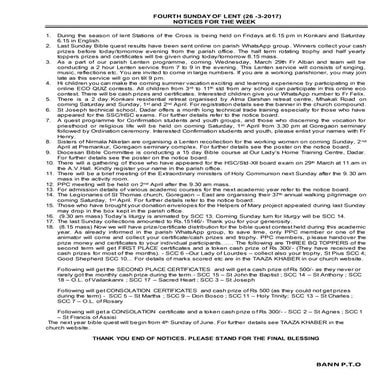 Fourth sunday of lent | DOCX