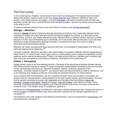 Four type of love | DOCX