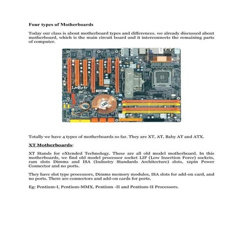 Motherboard Sizes What Are The Different Motherboard Sizes? | WIRED