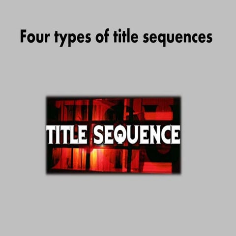 Four types of title sequences | PPT