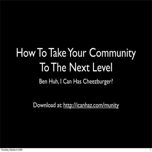 How to take your community to the next level | PDF