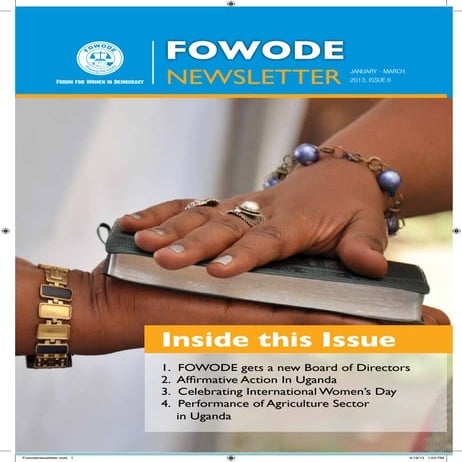 Fowodenewsletter 2013 | PDF