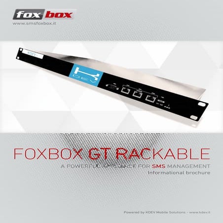SMS FoxBox GT 19'' rackable brochure | PDF