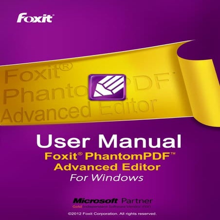 eFileCabinet Foxit PhantomPDF Advanced Editor Manual | PDF