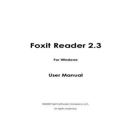 FoxitReader23_Manual | PDF