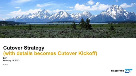 Concepts of cutover planning and management | PPT