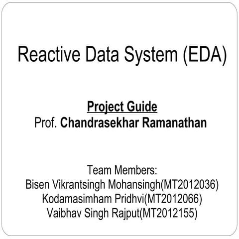 Reactive Data System | PPT | Databases | Computer Software and Applications