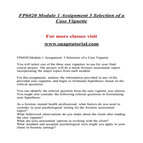 Fp6020 Effective Communication / snaptutorial.com