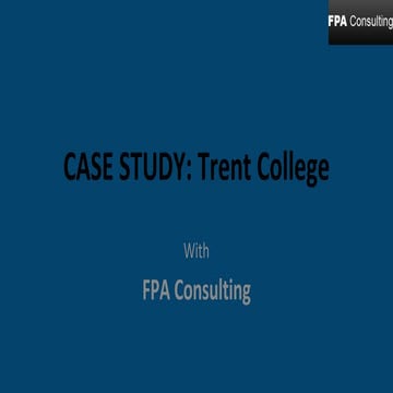 FPA Consulting - CASE STUDY: Trent College | PDF