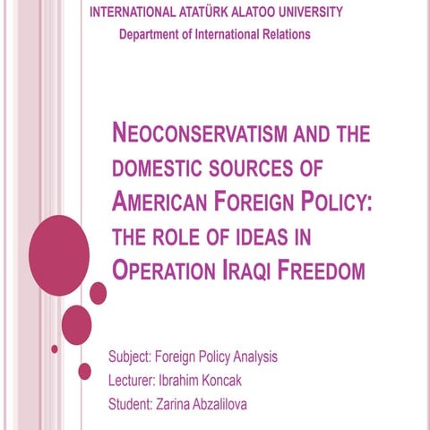Neoconservatism and the domestic sources of American Foreign Policy ...