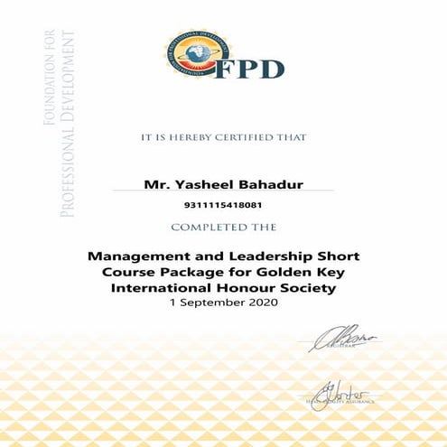 Management & Leadership Short Course: Manage of Self/ Others | PDF