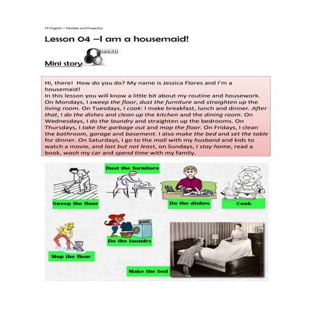 FP English - Lesson 04 - I'm a housemaid! | PDF
