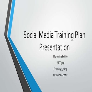 Social media training plan presentation | PPTX