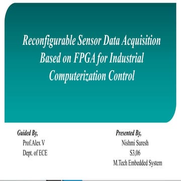 Fpga Data Acquisition System In Industrial Scene Ppt