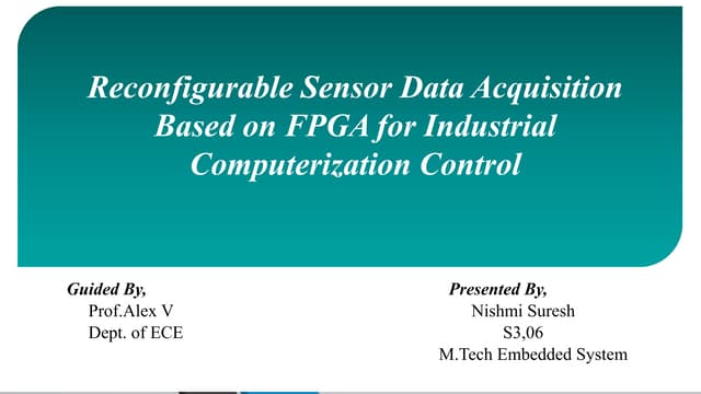 Fpga Data Acquisition System In Industrial Scene Ppt