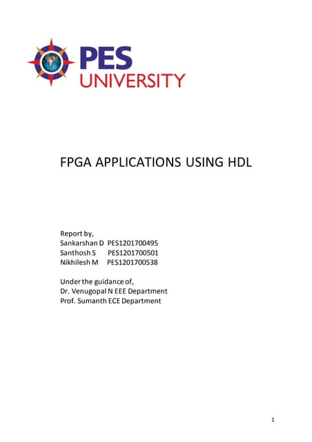 Fpga Applications Using Hdl Pdf