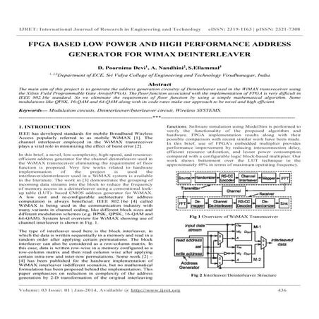 Fpga Based Low Power And High Performance Address Pdf Computer