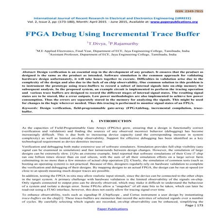 Fpga Debug Using Incremental Trace Buffer Pdf 0921