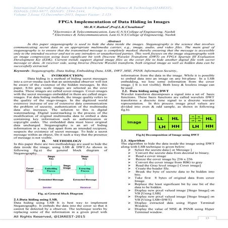 Fpga Implementation Of Data Hiding In Images Pdf
