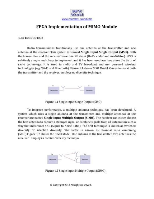 Fpga implementation of mimo | PDF Fpga implementation of mimo | PDF
