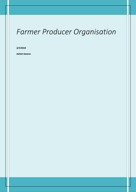 Farmer producer company (FPO) | PPT