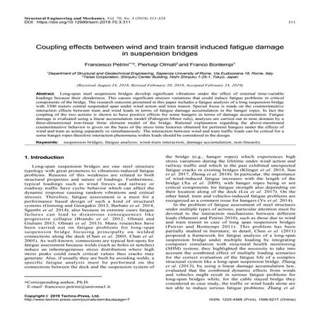 Coupling effects between wind and train transit induced fatigue damage ...