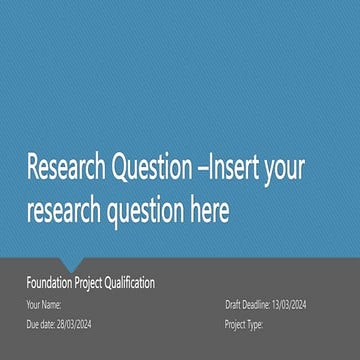 FPQ Presentation Template for A level students | PPTX