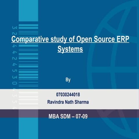 comparision between open source ERP systems | PPT